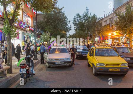 SHIRAZ, IRAN - JULY 6, 2019: Evening view of Karim Khan Citadel in ...