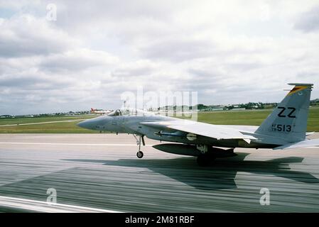 18th Tactical Fighter Wing F-15 Eagle aircraft are refueled from fuel ...