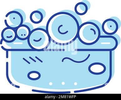 Isolated blue soap sponge cleanliness icon Vector Stock Vector Image ...