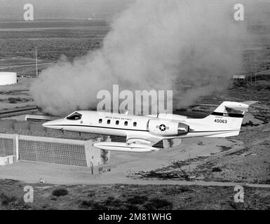 An air-to-air left side view of an F-21A Kfir (young lion) aircraft ...