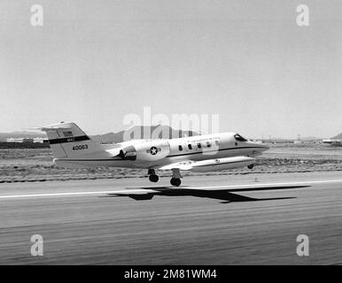 An air-to-air right side view of an F-21A Kfir (young lion) aircraft ...