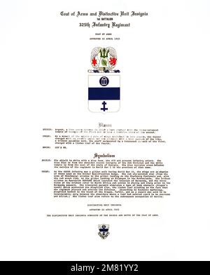 Approved insignia for: 325th Infantry Regiment, 4th Battalion. Country ...
