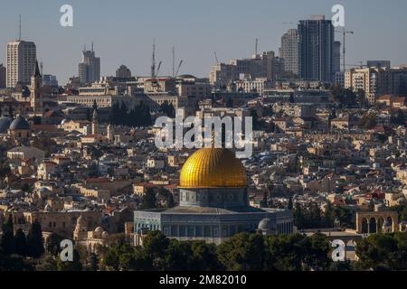 A view of the Al-Aqsa Mosque compound - The Dome of the Rock on the ...