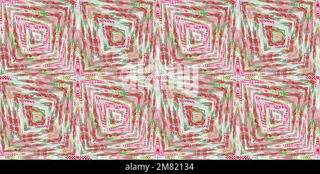 Christmas geometric gift wrap border. Contemporary holiday quilt with ...