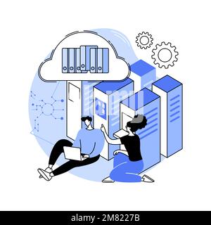 Datacenter manager isolated cartoon vector illustrations Stock Vector ...