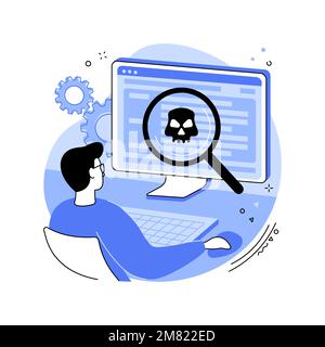 Malware analyst isolated cartoon vector illustrations Stock Vector ...
