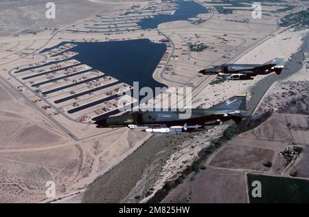 A right side view of an F-4G Advanced Wild Weasel Phantom II and an F ...