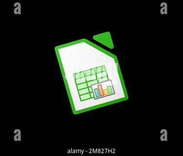 LibreOffice Calc, Logo, Black background Stock Photo - Alamy