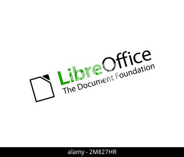 LibreOffice, rotated, white background logo, brand name Stock Photo - Alamy