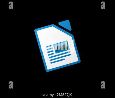 LibreOffice, Logo, Black background Stock Photo - Alamy