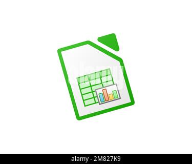 LibreOffice Calc, Logo, White background Stock Photo - Alamy
