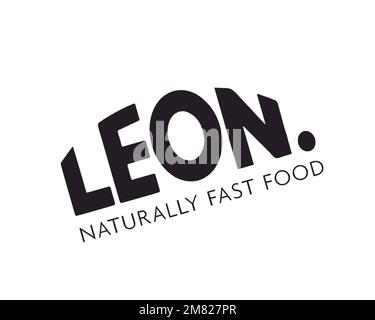 Leon Restaurants, Rotated Logo, White Background B Stock Photo - Alamy