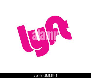 Lyft, rotated logo, white background B Stock Photo - Alamy