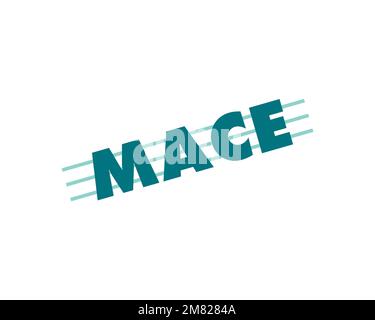 Mace shop, Logo, White background Stock Photo - Alamy