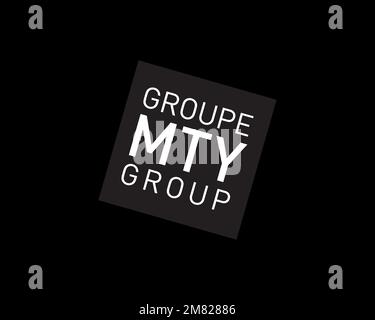 MTY Food Group, rotated logo, black background Stock Photo - Alamy