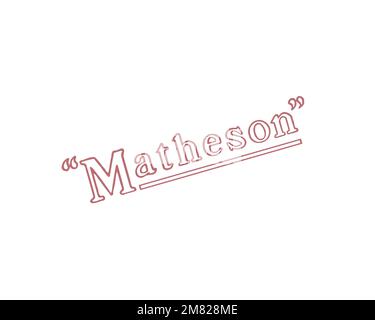 Matheson automobile, rotated logo, white background B Stock Photo - Alamy