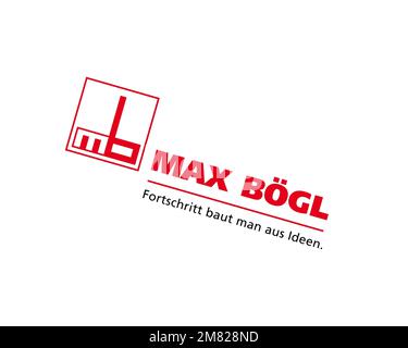 Max Boegl, rotated logo, white background Stock Photo - Alamy