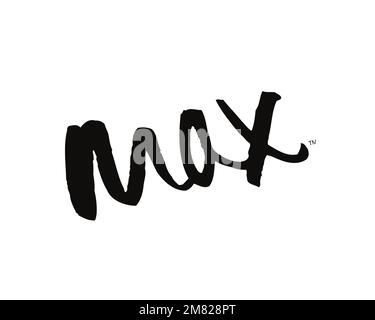 Max Australian TV channel, rotated logo, white background B Stock Photo ...
