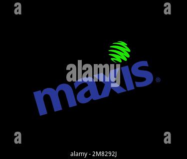 Maxis Communications, Logo, Black background Stock Photo - Alamy