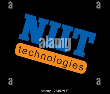 NIIT Technologies, rotated logo, black background Stock Photo - Alamy