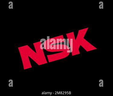 NSK Ltd. rotated logo, black background B Stock Photo - Alamy