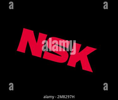 NSK Ltd. rotated logo, black background Stock Photo - Alamy