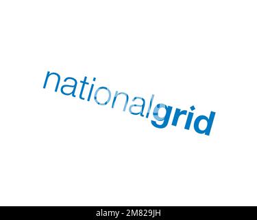 National Grid plc, rotated logo, white background Stock Photo - Alamy