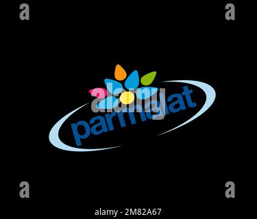 Parmalat, rotated logo, black background B Stock Photo - Alamy