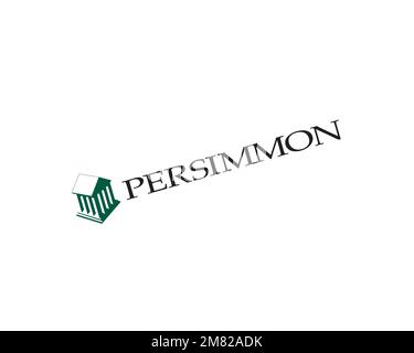 Persimmon plc, rotated logo, white background B Stock Photo - Alamy