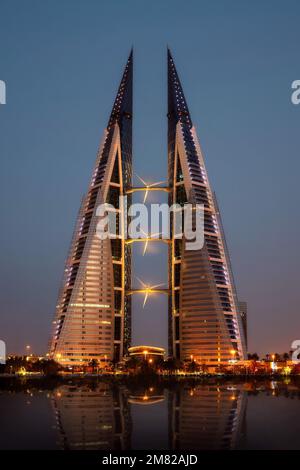 Manama, Bahrain skyline at night taken in April 2022 Stock Photo - Alamy