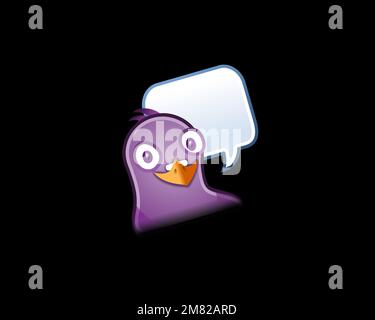 Pidgin software, Logo, Black background Stock Photo - Alamy