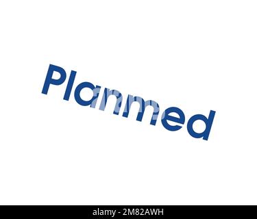 Planmed, rotated logo, white background Stock Photo - Alamy