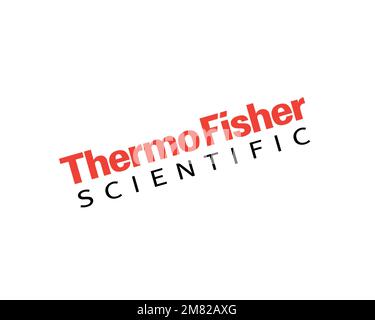 Pierce BioTechnology Company, Rotated Logo, Black Background Stock ...