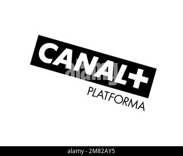 Platforma Canal+, rotated logo, white background Stock Photo - Alamy