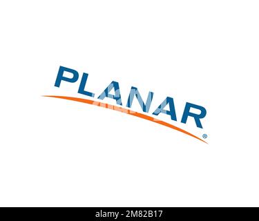 Planar Systems, rotated logo, white background Stock Photo - Alamy