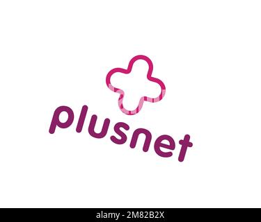 Plusnet, rotated logo, white background Stock Photo - Alamy
