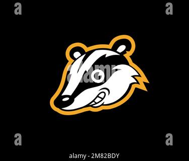 Privacy Badger, Logo, Black Background Stock Photo - Alamy