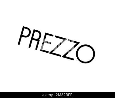 Prezzo restaurant, rotated logo, white background Stock Photo - Alamy