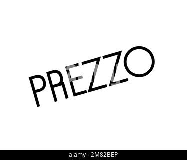 Prezzo Holdings, rotated logo, white background B Stock Photo - Alamy