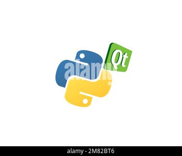 PyQt, rotated logo, white background Stock Photo - Alamy