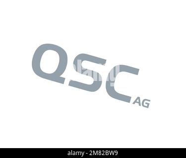 QSC AG, rotated logo, white background Stock Photo - Alamy