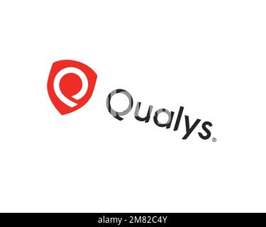 Qualys, rotated logo, white background Stock Photo - Alamy