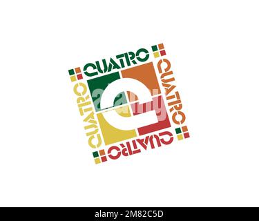 Quatro drinks company, rotated logo, white background B Stock Photo - Alamy