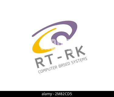 RT RK, rotated logo, white background B Stock Photo - Alamy