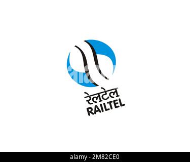 RailTel Corporation of India, rotated logo, black background Stock ...