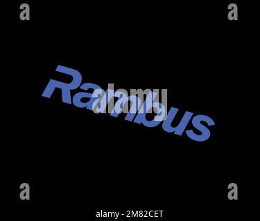 Rambus, rotated logo, black background Stock Photo - Alamy