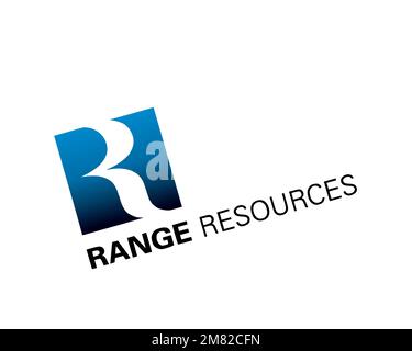 Range Resources, rotated logo, white background B Stock Photo - Alamy