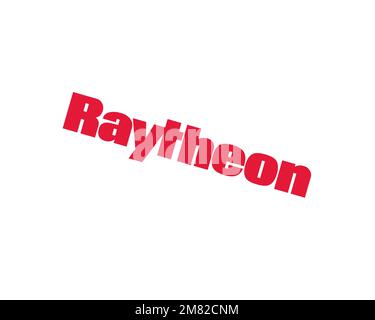 Raytheon, rotated logo, white background Stock Photo - Alamy