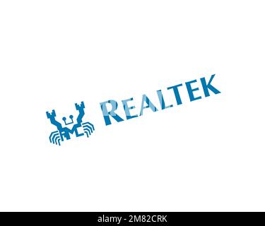 Realtek, rotated logo, white background B Stock Photo - Alamy