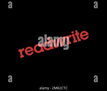 ReadWrite, rotated logo, black background B Stock Photo - Alamy